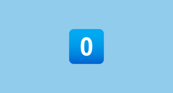 0️⃣ Keycap Digit Zero Emoji on JoyPixels 4.0