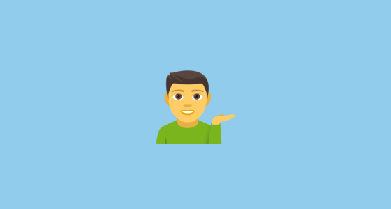 💁‍♂️ Infoschalter-Mitarbeiter Emoji on JoyPixels 4.0