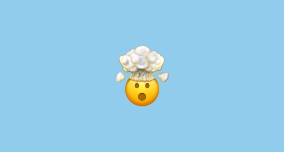 🤯 Tête Qui Explose Emoji on Exemples d'images d'Emojipedia 6.0