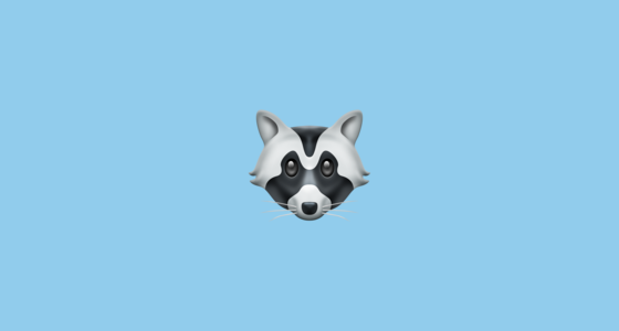 🦝 Mapache Emoji on Imágenes de muestra Emojipedia 11.0