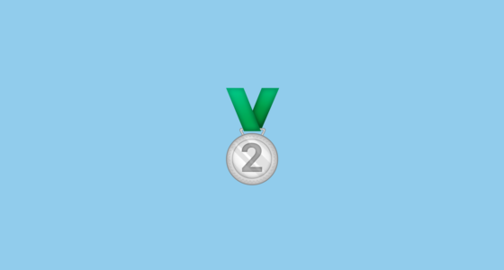 🥈 2nd Place Medal Emoji on Emojipedia Sample Images 11.0