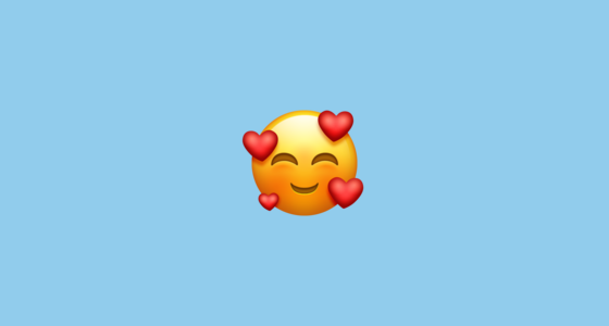 🥰 Faccina Con Cuoricini Emoji on Immagini di esempio Emojipedia 11.0