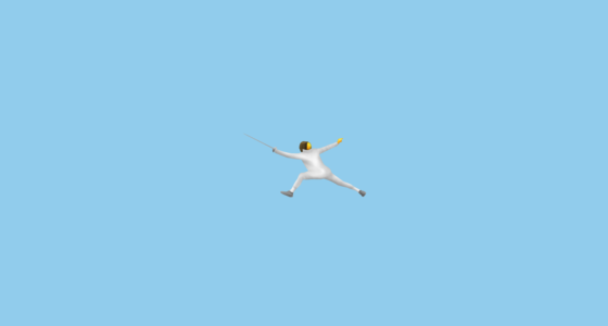 🤺 Person Fencing Emoji on Emojipedia Sample Images 11.1