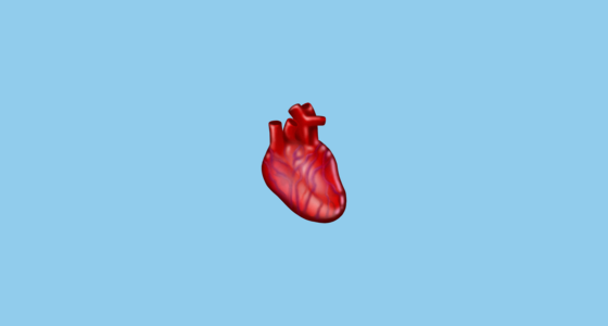 🫀 Corazón Humano Emoji on Imágenes de muestra Emojipedia 13.0