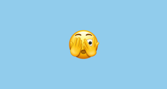 🫣 Face with Peeking Eye Emoji on Emojipedia Sample Images 14.0