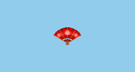 Folding Hand Fan Emoji on Emojipedia Sample Images 15.0