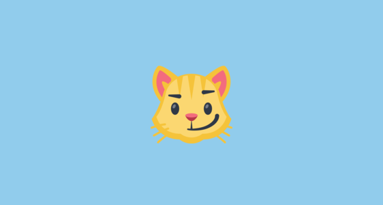 😼 Cat with Wry Smile Emoji on Facebook 2.1