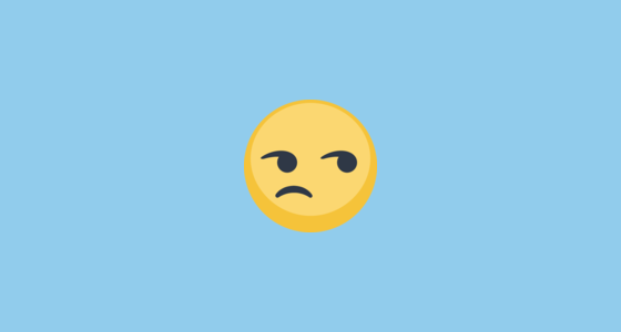 😒 Cara De Desaprobación Emoji on Facebook 2.1