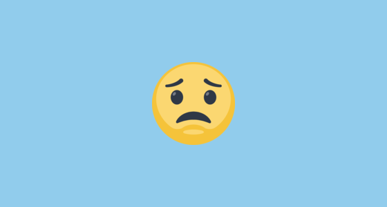 😟 Visage Inquiet Emoji on Facebook 2.1