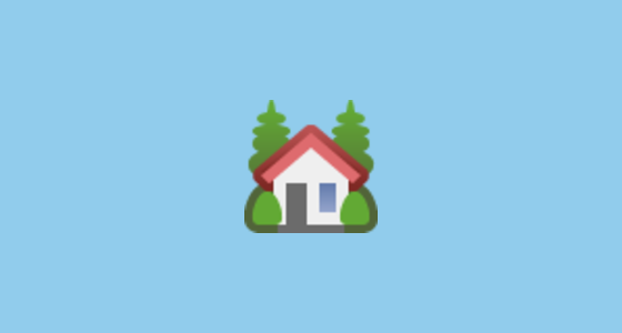 🏡 House with Garden Emoji on Facebook 1.0