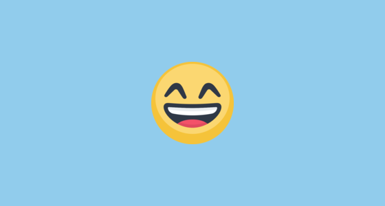 😄 Visage Très Souriant Aux Yeux Rieurs Emoji on Facebook 2.2.1