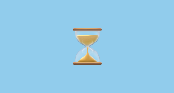 ⏳ Hourglass Not Done Emoji on Facebook 3.0