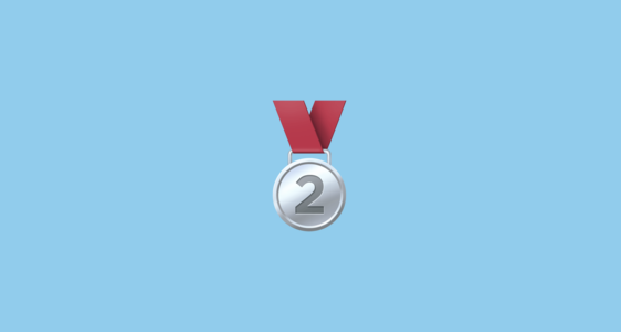🥈 2nd Place Medal Emoji on Facebook 3.0