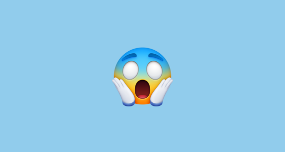 😱 Angstig Schreeuwend Gezicht Emoji on Facebook 3.1