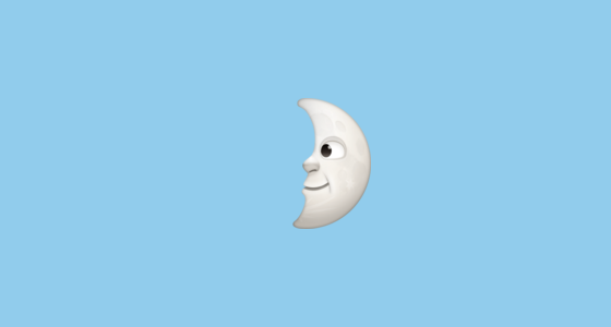 🌛 Rosto Da Lua De Quarto Crescente Emoji on Facebook 3.1