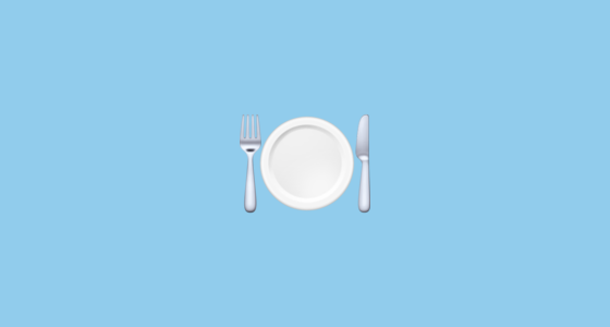 🍽️ Fourchette Et Couteau Avec Assiette Emoji on Facebook 3.1