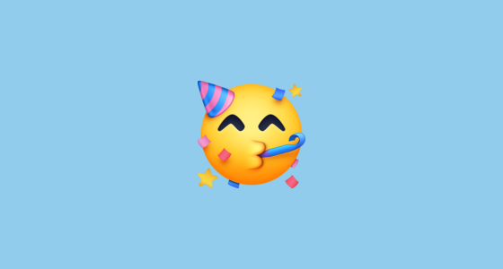 🥳 Partying Face Emoji on Facebook 4.0