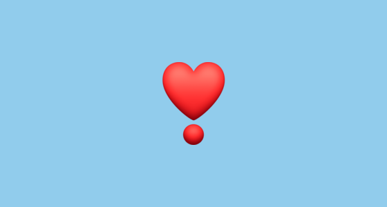 ️ Heart Exclamation Emoji on Facebook 4.0