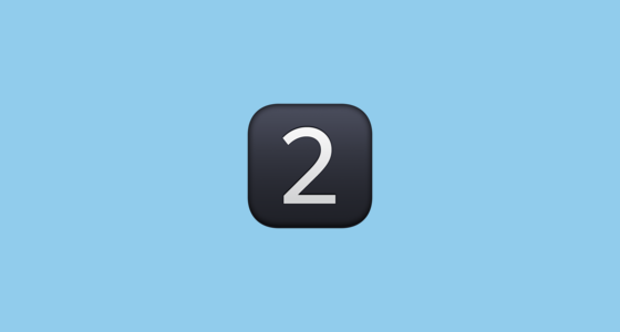 2️⃣ Keycap Digit Two Emoji on Facebook 4.0