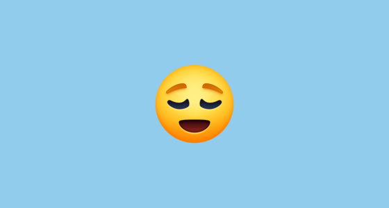 😌 Relieved Face Emoji on Facebook 4.0
