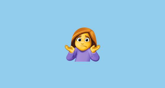 🤷 Person Shrugging Emoji on Facebook 4.0