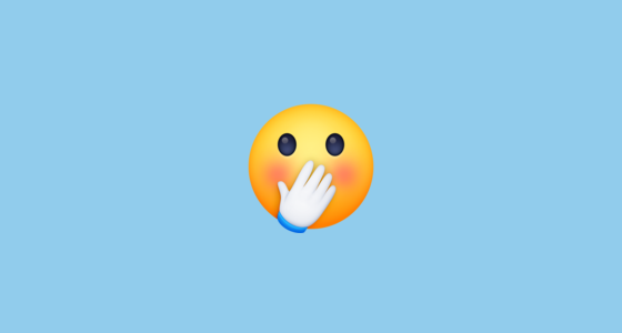 🤭 Face with Hand Over Mouth Emoji on Facebook 4.0