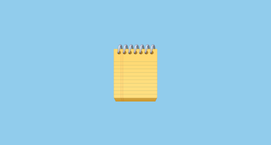🗒️ Spiral Notepad Emoji on Facebook 4.0
