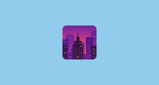 🌆 Cityscape at Dusk Emoji on Facebook 13.1