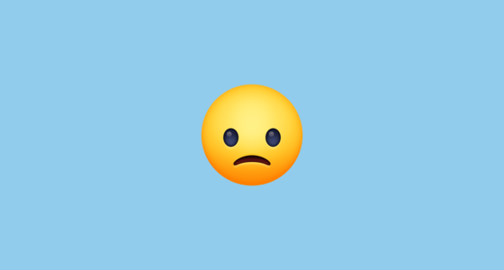 🙁 Rosto Meio Triste Emoji on Facebook 13.1