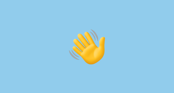 👋 Mano Saludando Emoji on Facebook 13.1