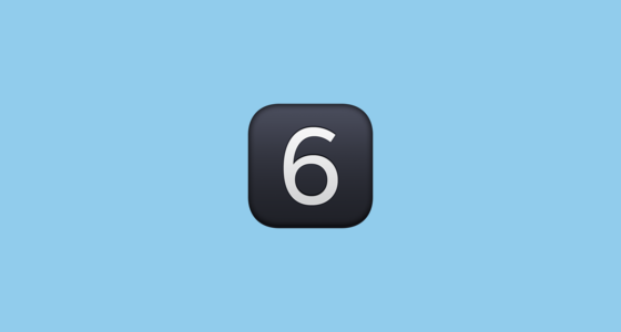 6️⃣ Keycap Digit Six Emoji on Facebook 13.0