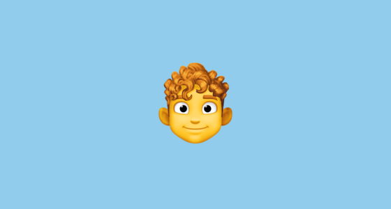👨‍🦱 Homem: Cabelo Cacheado Emoji on Facebook 13.0