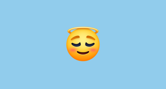 😇 Lächelndes Gesicht Mit Heiligenschein Emoji on Facebook 13.0
