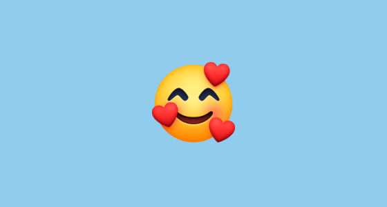 🥰 Lächelndes Gesicht Mit Herzen Emoji on Facebook 13.0
