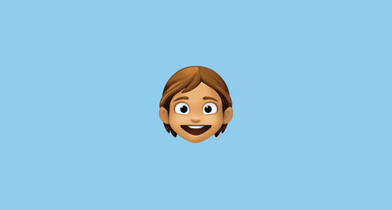 🧒🏽 Child: Medium Skin Tone Emoji on Facebook 14.0
