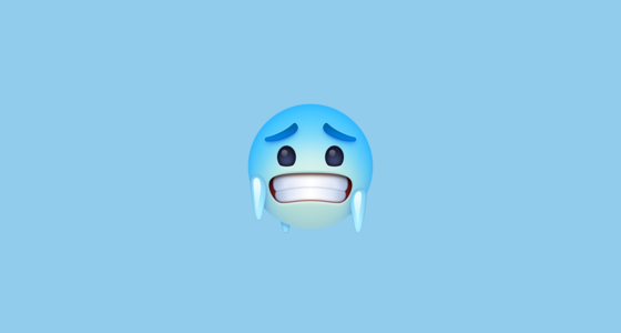🥶 Visage Bleu Et Froid Emoji on Facebook 14.0