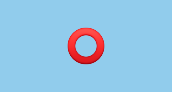 ⭕ Cercle Rouge Emoji on Facebook 14.0