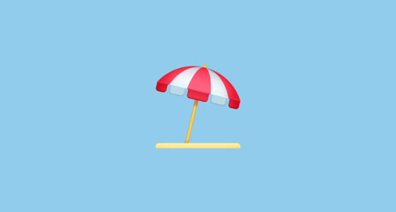 ⛱️ Parasol Sur Le Sol Emoji on Facebook 14.0
