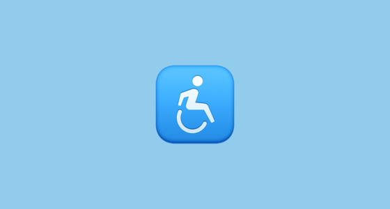 ♿ Symbole Accès Handicapés Emoji on Facebook 14.0