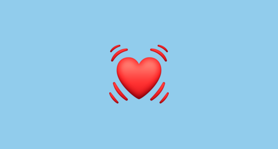 💓 Beating Heart Emoji on Facebook 15.0