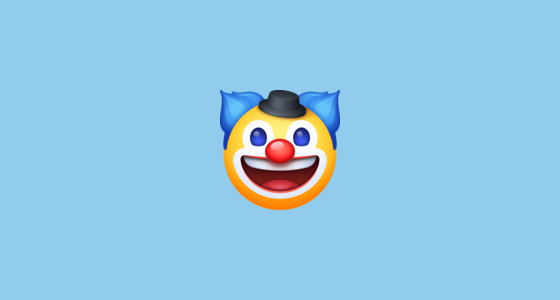 🤡 Clown Face Emoji on Facebook 15.0