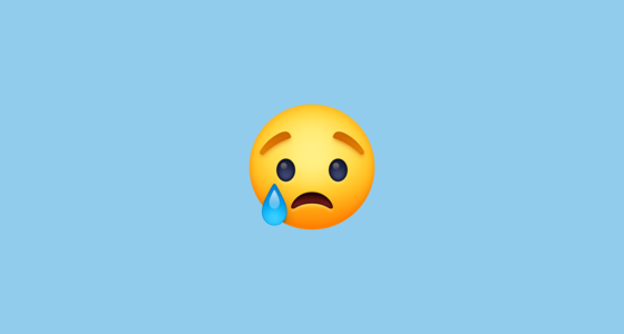 😢 Crying Face Emoji on Facebook 15.0
