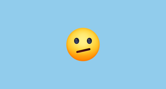 🫤 Face with Diagonal Mouth Emoji on Facebook 15.0