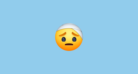 🤕 Face with Head-Bandage Emoji on Facebook 15.0