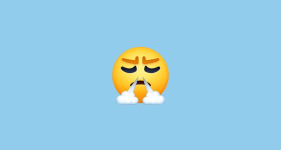 😤 Face with Steam From Nose Emoji on Facebook 15.0