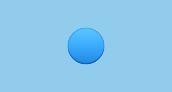 🔵 Blue Circle Emoji on Facebook 15.0