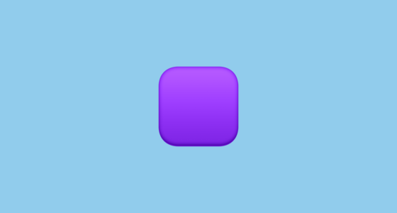 🟪 Purple Square Emoji on Facebook 15.0