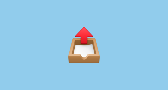 📤 Outbox Tray Emoji on Facebook 15.0