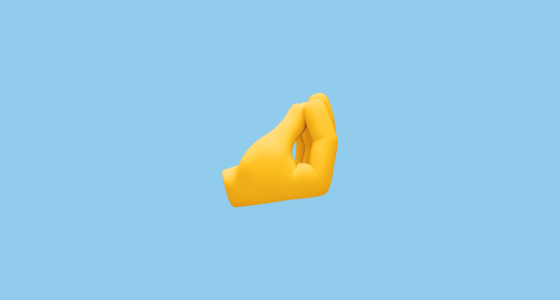 🤌 Pinched Fingers Emoji on Facebook 15.0
