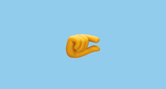 🤏 Pinching Hand Emoji on Facebook 15.0